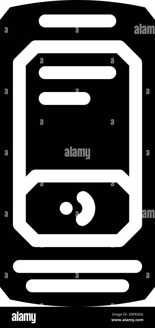 data collection terminal glyph icon vector illustration Stock Vector ...