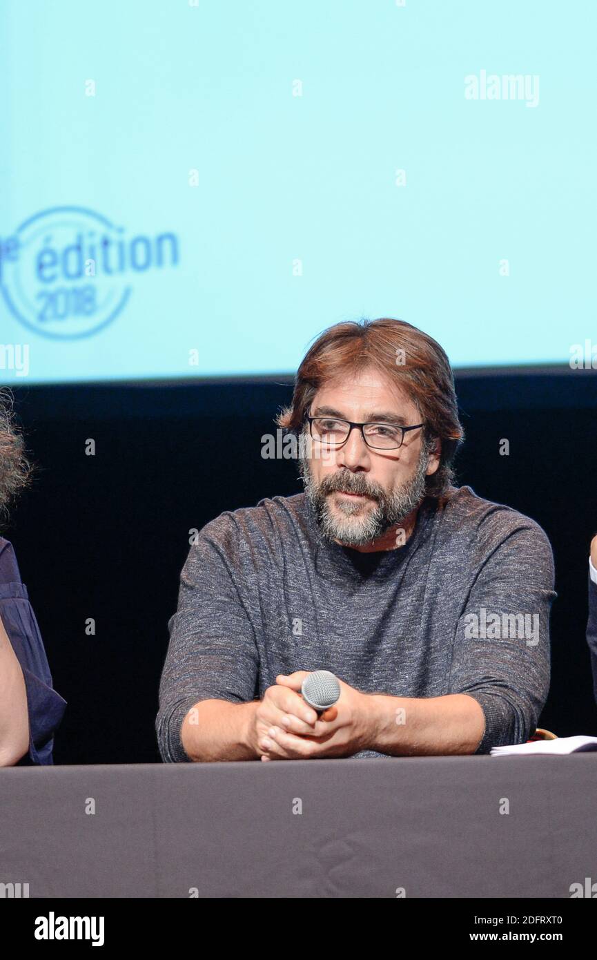 Javier Bardem attending a MasterClass at Comedie Odeon during 10th ...