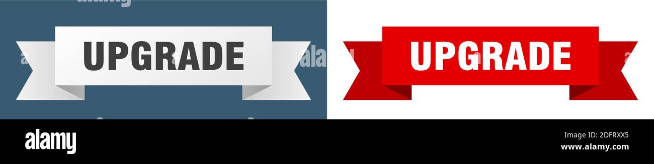 upgrade ribbon. upgrade isolated paper banner. sign Stock Vector Image ...