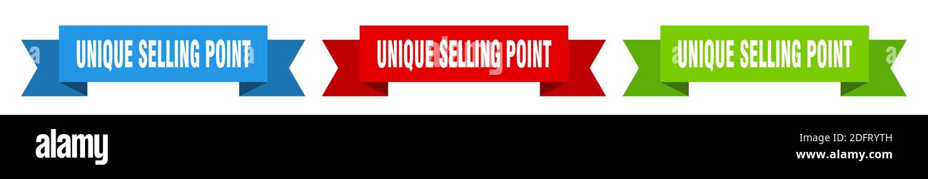 unique selling point ribbon. unique selling point isolated paper banner ...