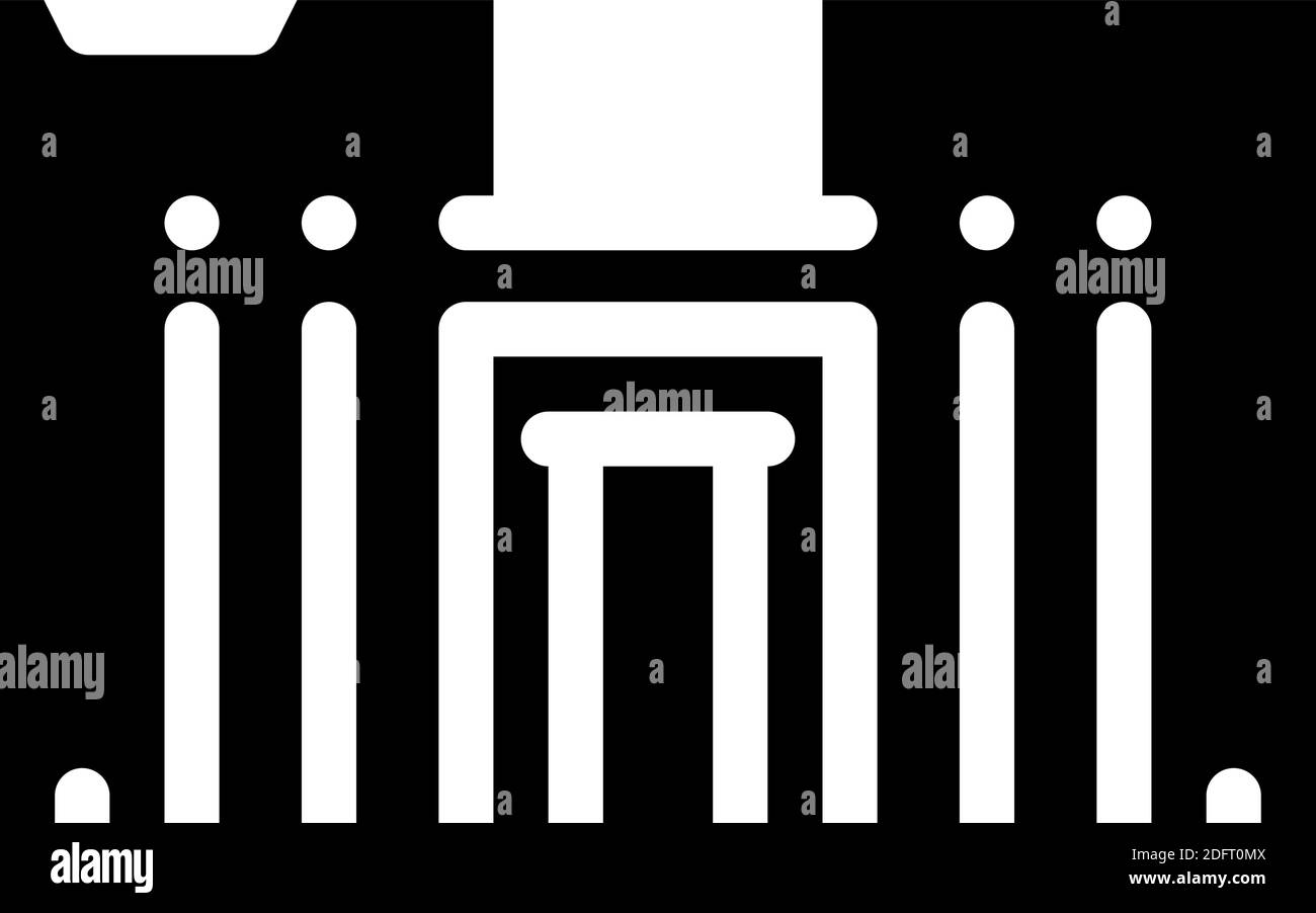 horus temple glyph icon vector illustration black Stock Vector Image ...