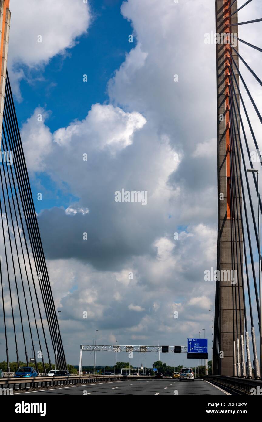 Road network infractrusture in Netherlands, driving safe on high ...