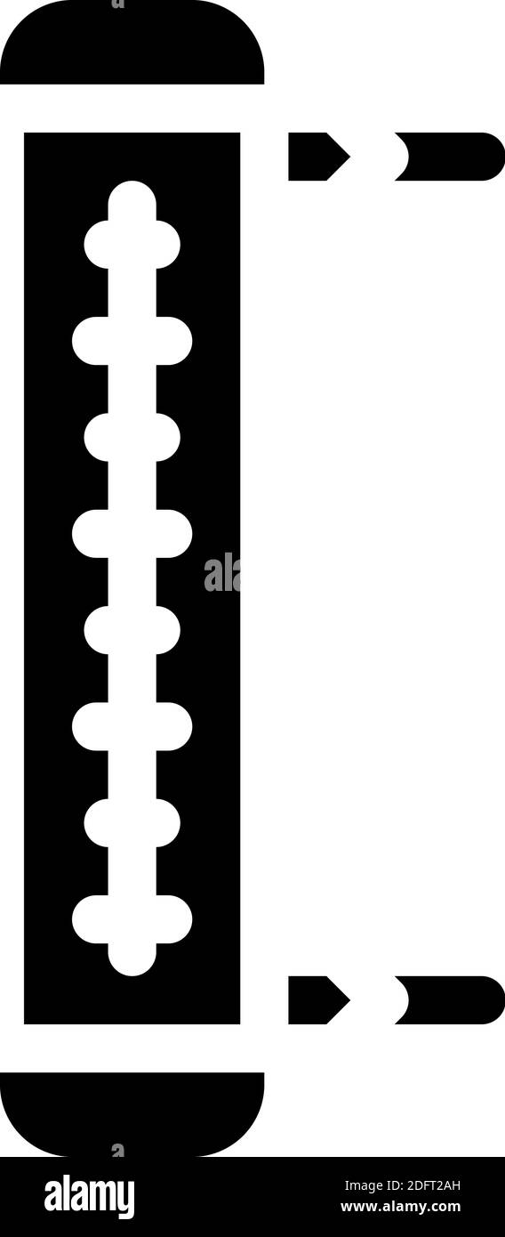 window thermometer glyph icon vector illustration black Stock Vector ...