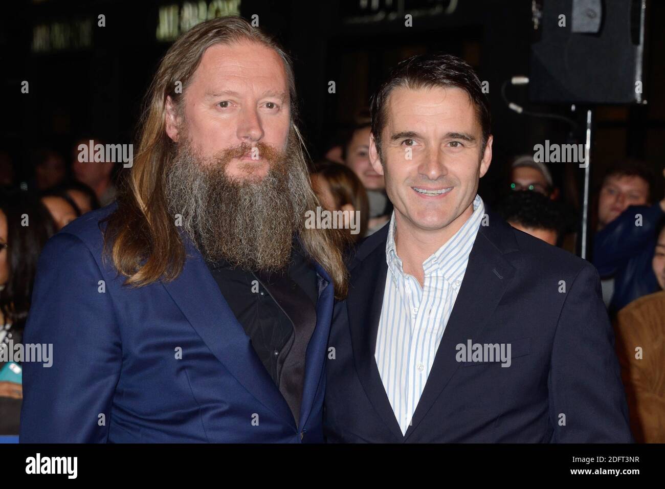 David Mackenzie and Alastair Mackenzie attending the Premiere of Outlaw ...