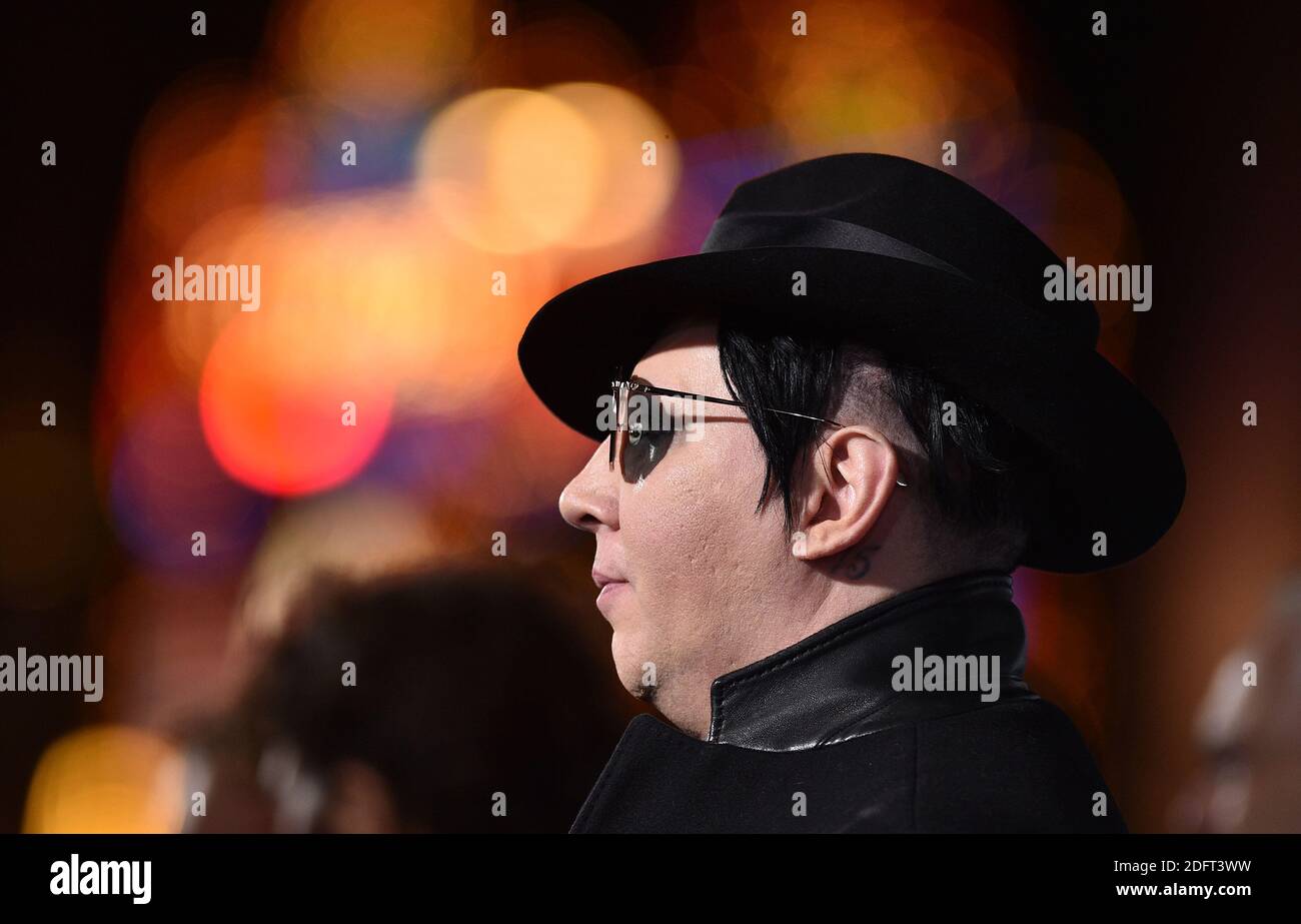 Marilyn Manson attends the Universal Pictures' 'Halloween' premiere at ...