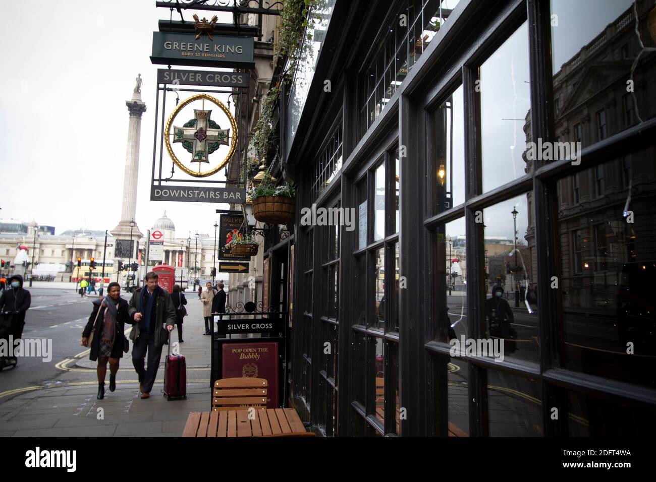 Silver Cross Greene King Pub, public house in central London Stock ...