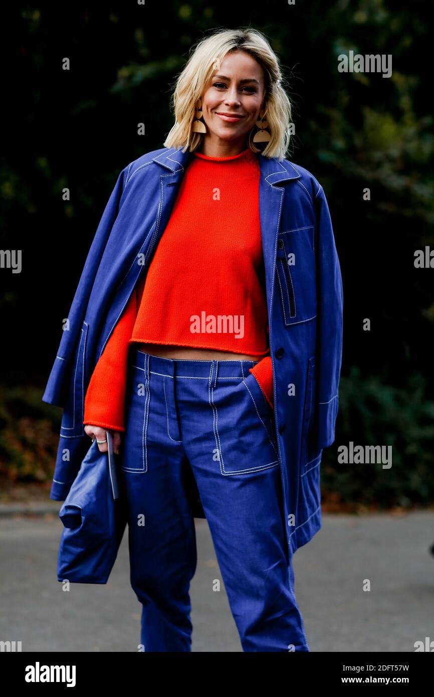 Street style, Mary Lawless Lee arriving at Akris spring summer 2019 ...