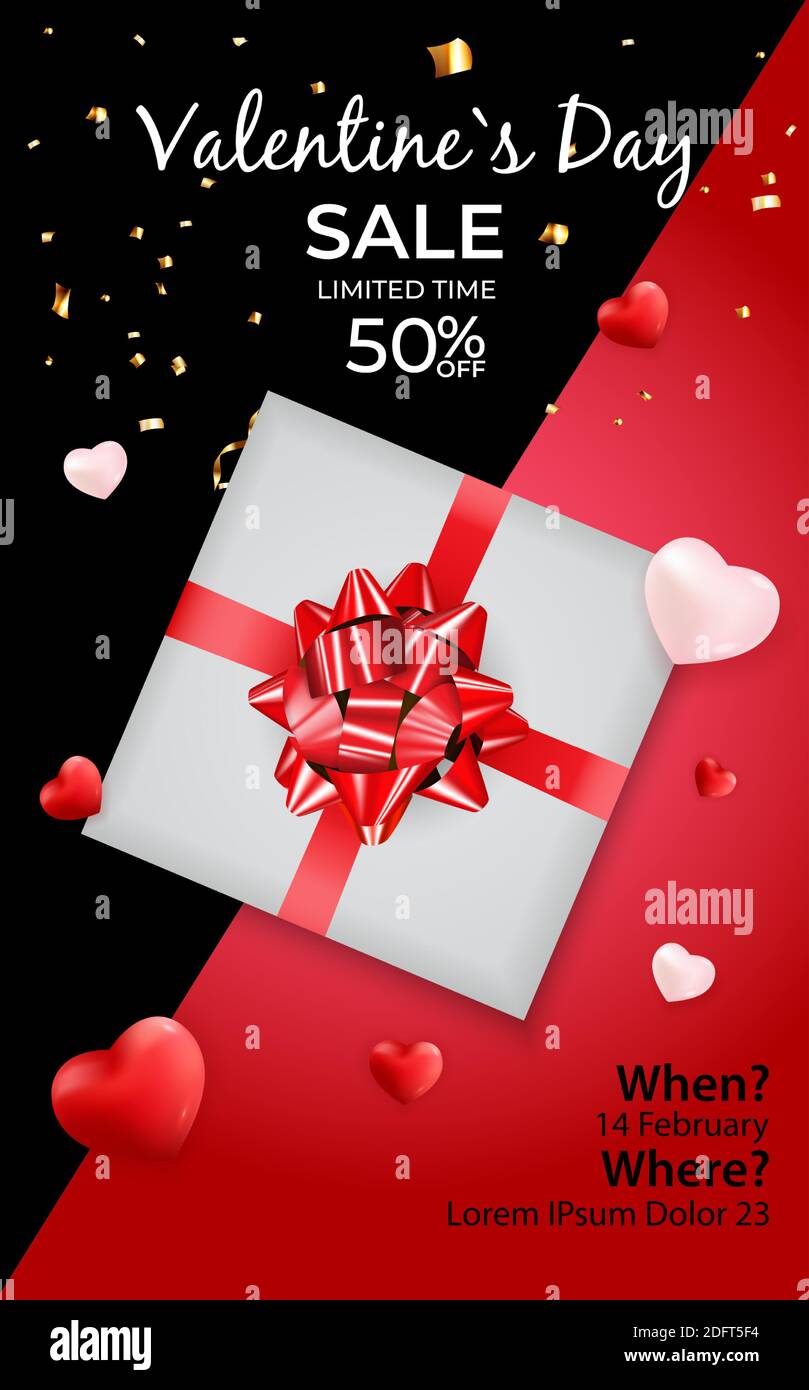 Valentine's Day Love and Feelings banner Background Design. Template ...