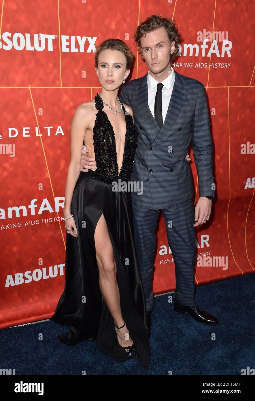 Tessa Hilton and Barron Hilton attend the amfAR Gala Los Angeles 2018 ...