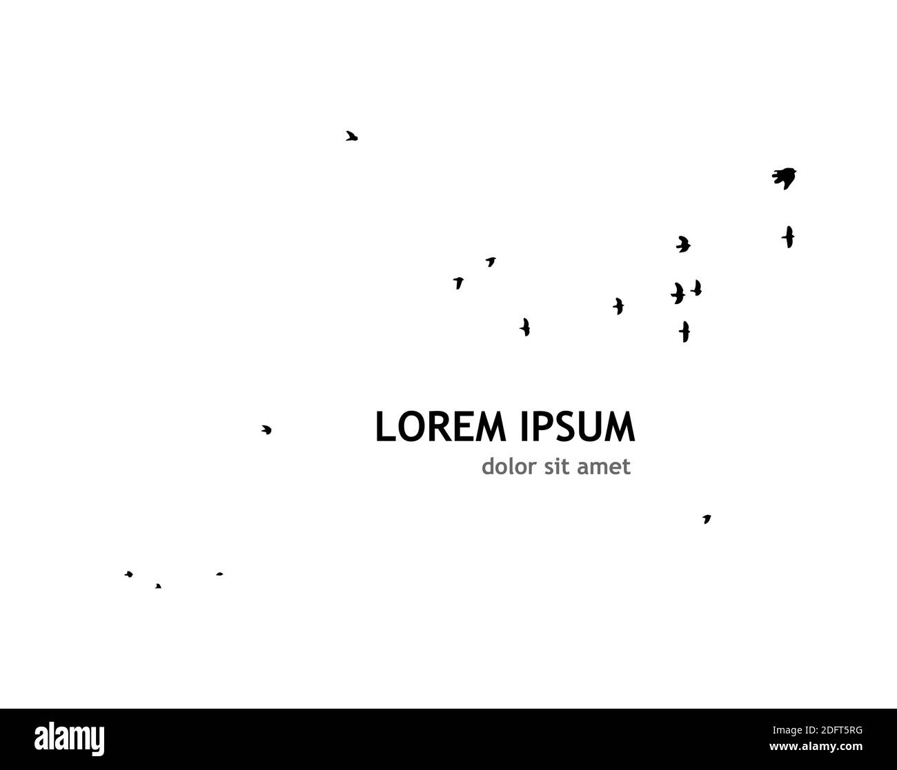 A flock of flying birds. Vector illustration Stock Vector Image & Art ...