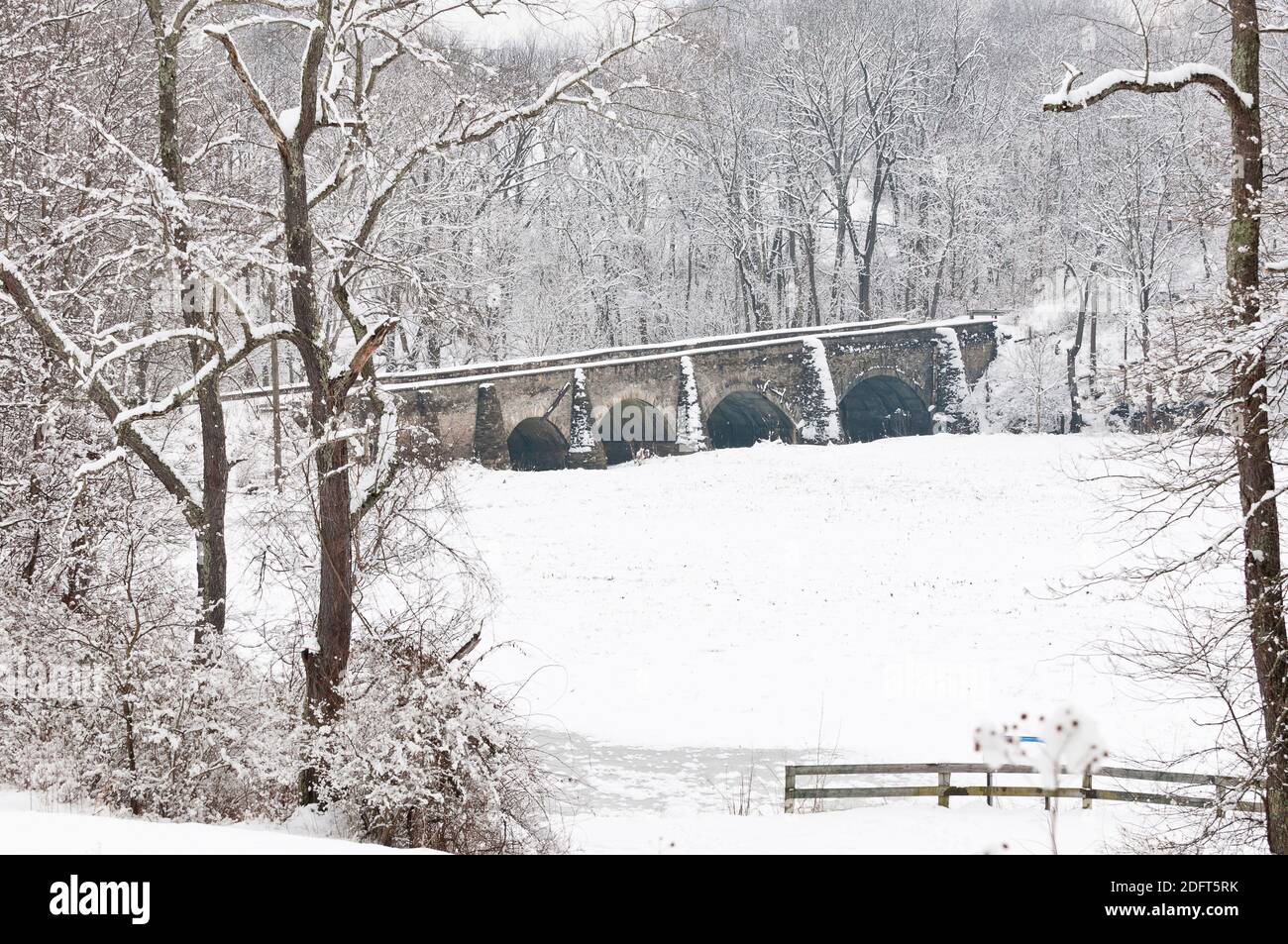 Image of historic Goose Creek Bridge in Loudoun County, Virginia Stock ...