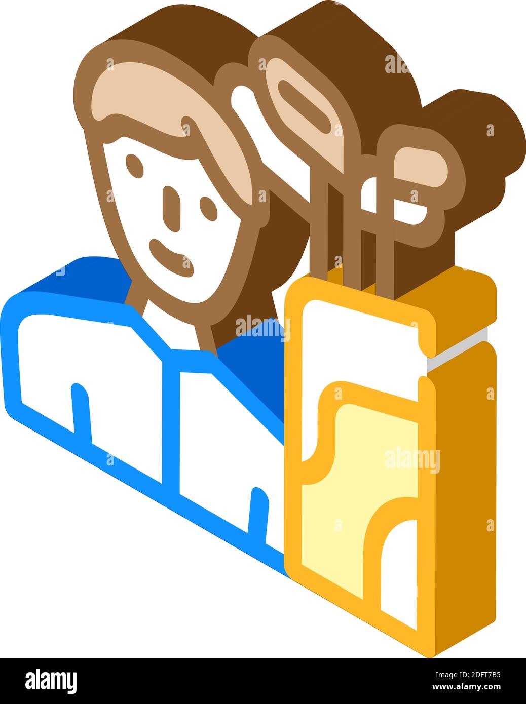 golf sport game isometric icon vector illustration Stock Vector Image ...