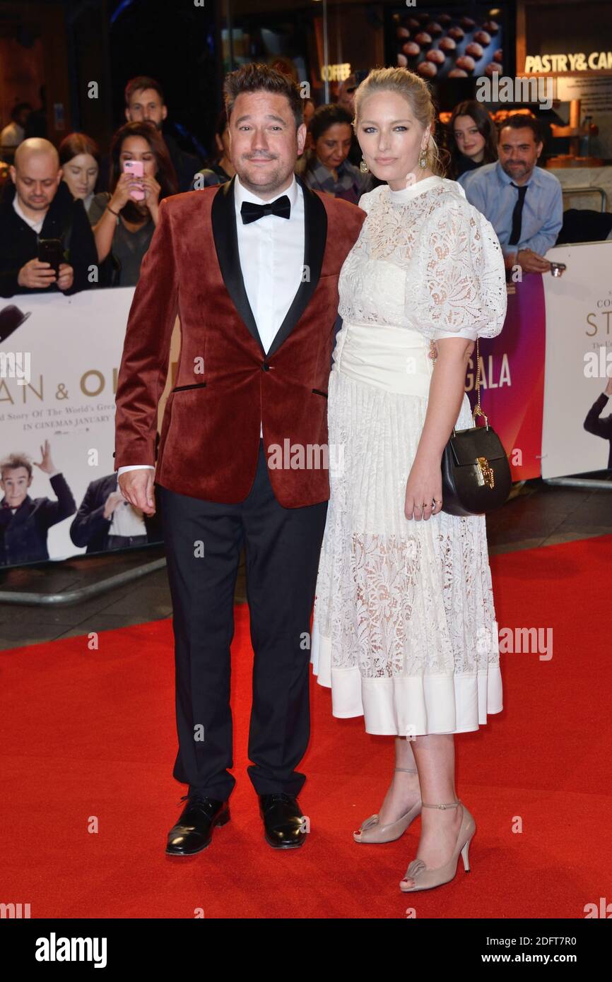 Rufus Jones and guest attending the Stan and Ollie Premiere as part of ...