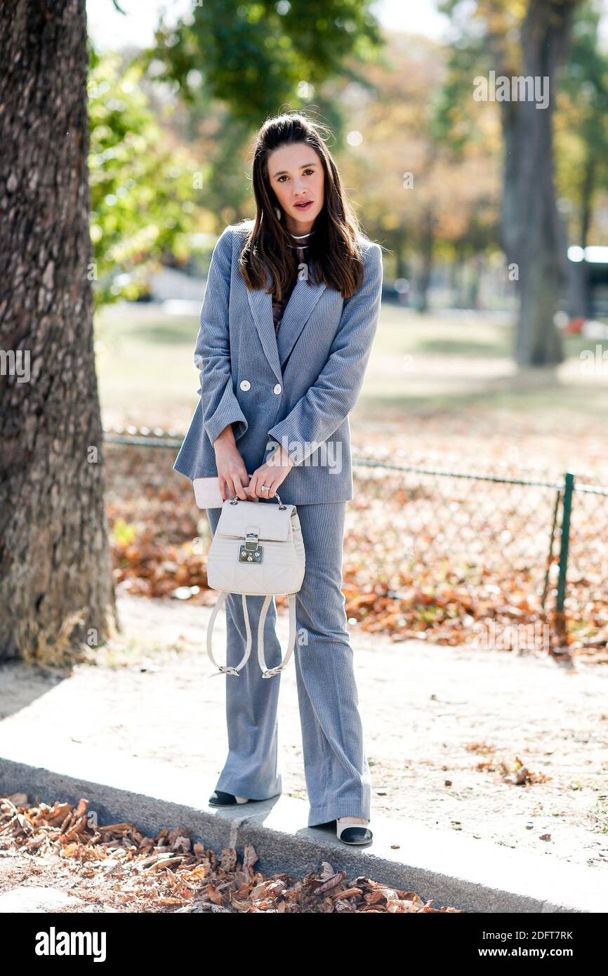 Street style, Amelia Roucel arriving at Leonard spring summer 2019 ...