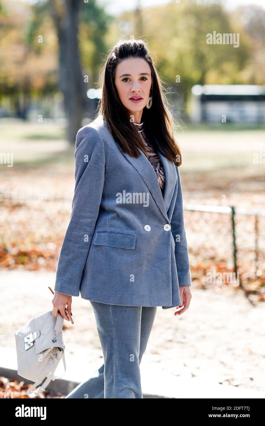 Street style, Amelia Roucel arriving at Leonard spring summer 2019 ...