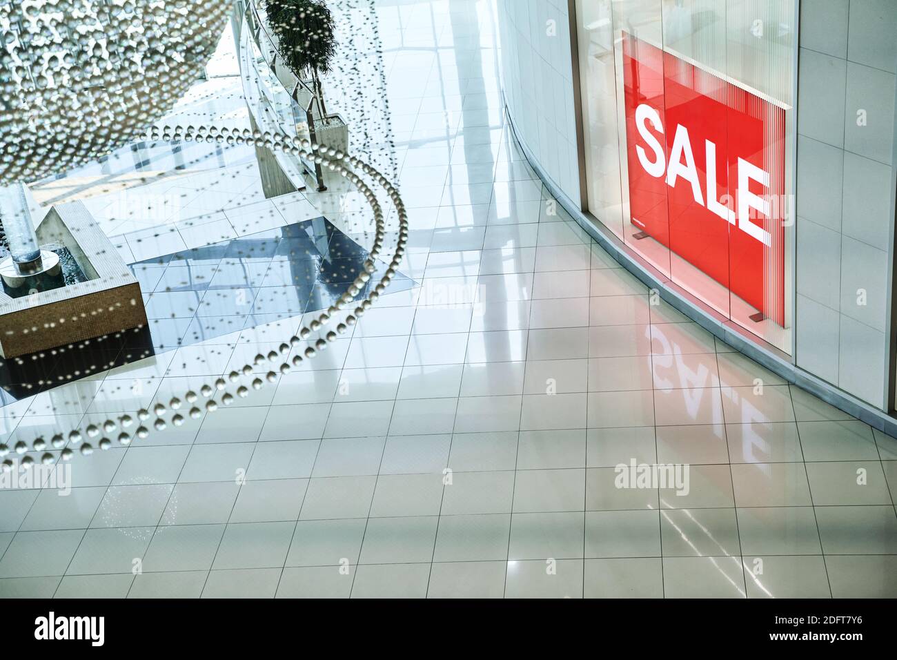 Sale red sign at mall. Discount concept Stock Photo - Alamy