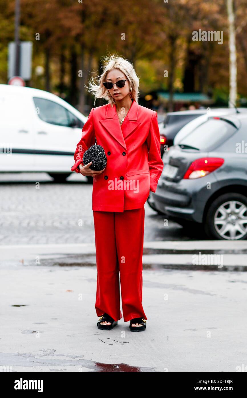 Street style, Vanessa Hong arriving at Chanel spring summer 2019 ready ...