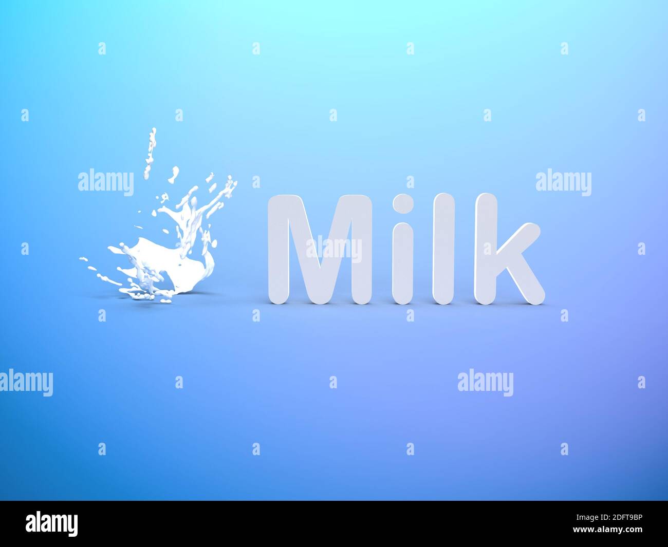 Milk text and splash background Stock Photo - Alamy