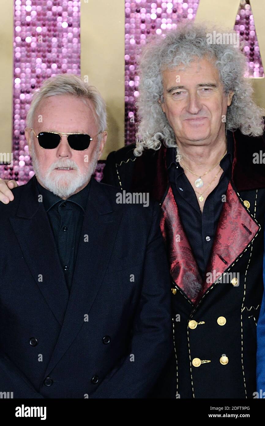 Brian May and Roger Taylor attending the Bohemian Rhapsody world ...