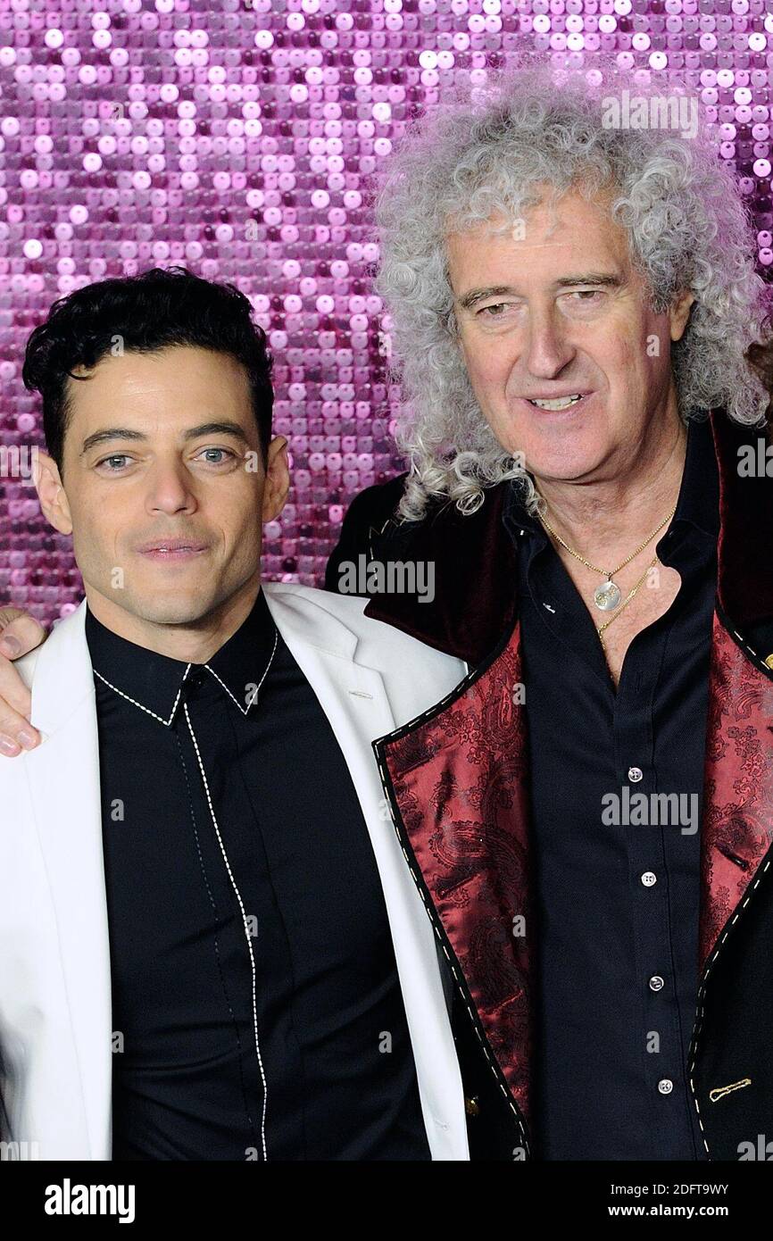 Brian May and Rami Malek attending the Bohemian Rhapsody world Premiere ...