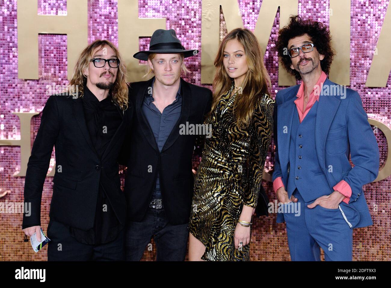Justin Hawkins, Rufus Tiger, guest, Frankie Poullain Taylor of the band ...