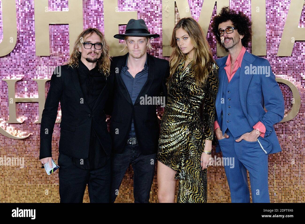 Justin Hawkins, Rufus Tiger, guest, Frankie Poullain Taylor of the band ...