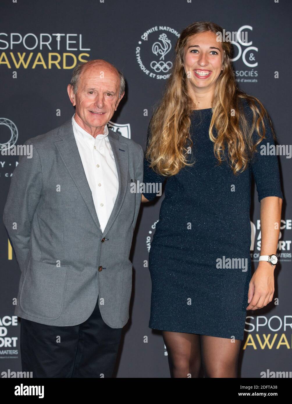 Etienne Jean-Louis, Chloe Trespeuch attend the Sportel 2018 Awards Gala ...