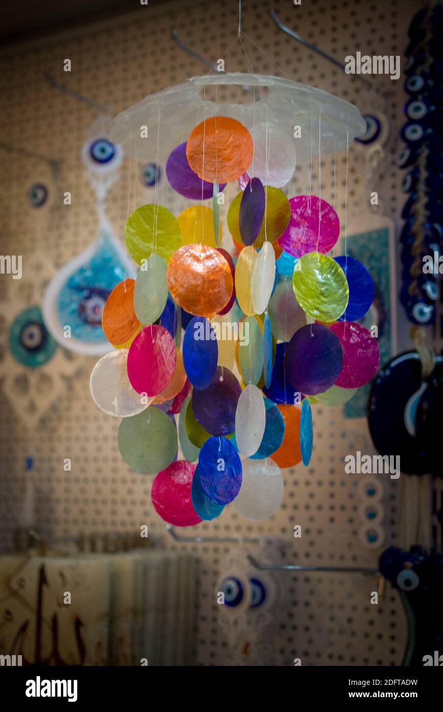 Colorful objects make mixed multi color background Stock Photo - Alamy