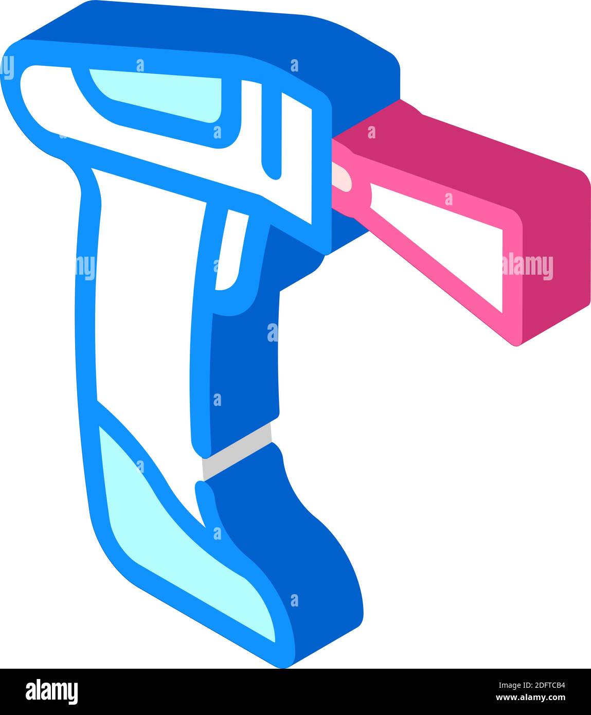 manual barcode scanner isometric icon vector illustration Stock Vector ...