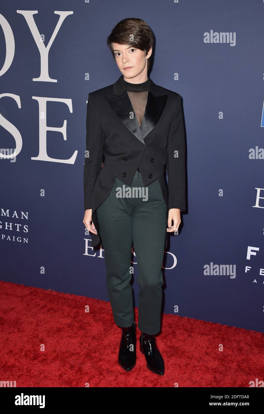 Emily Hinkler attends the premiere of Focus Features' 'Boy Erased' at ...
