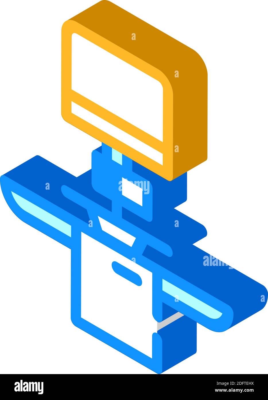 payment terminal isometric icon vector illustration color Stock Vector ...