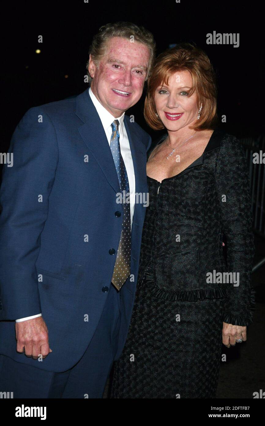 Regis Philbin and Joy Philbin arriving at the opening night party for ...