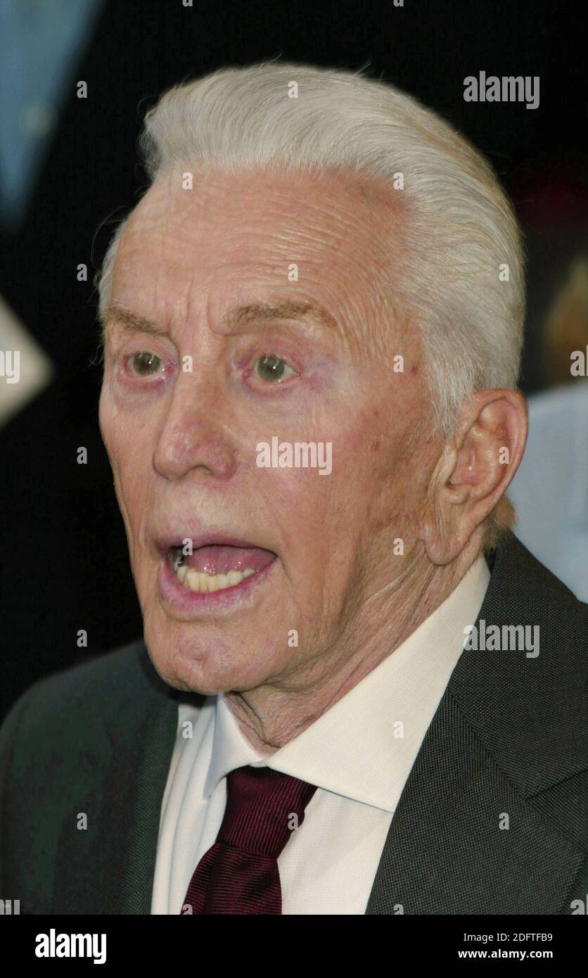 Kirk Douglas attends the premiere of "It Runs in the Family" at Loews ...