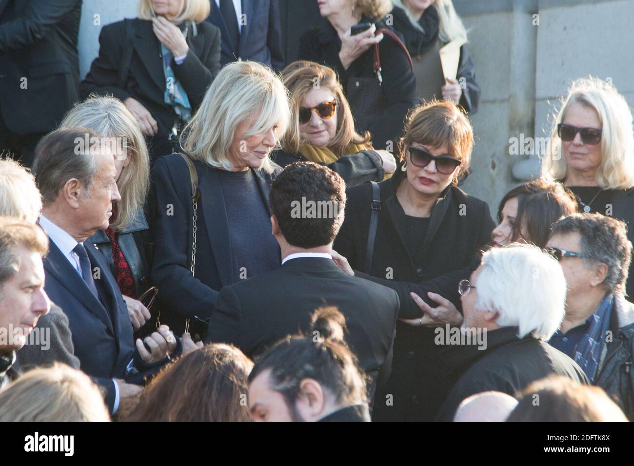 Maryse Gildas attending the funeral of French Journalist Philippe ...
