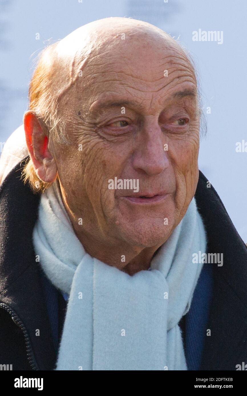 Pierre Bonte attending the funeral of French Journalist Philippe Gildas ...