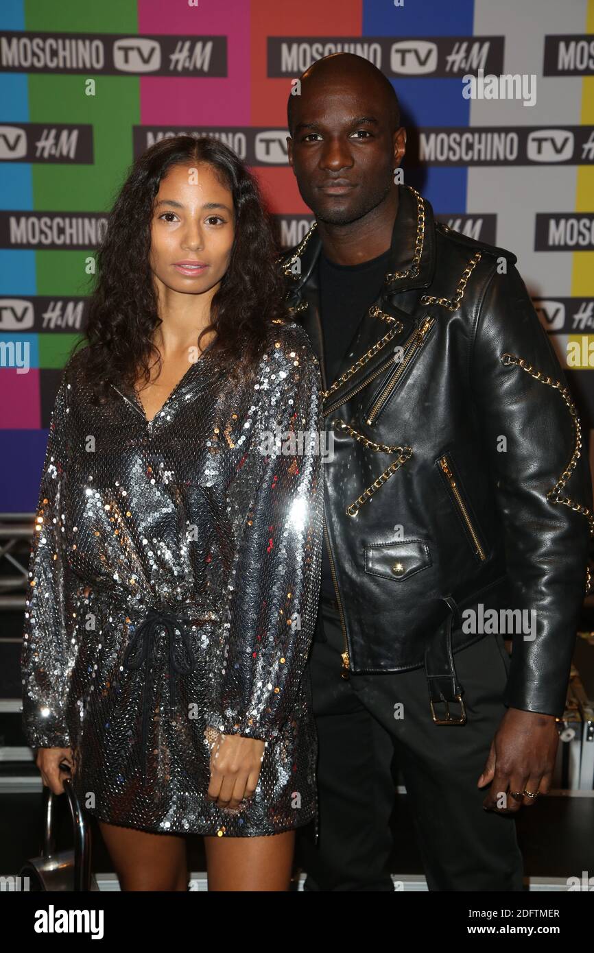 Hajiba Fahmy and Loic Mabanza arrives at MOSCHINO [tv] H&M Launch Party ...