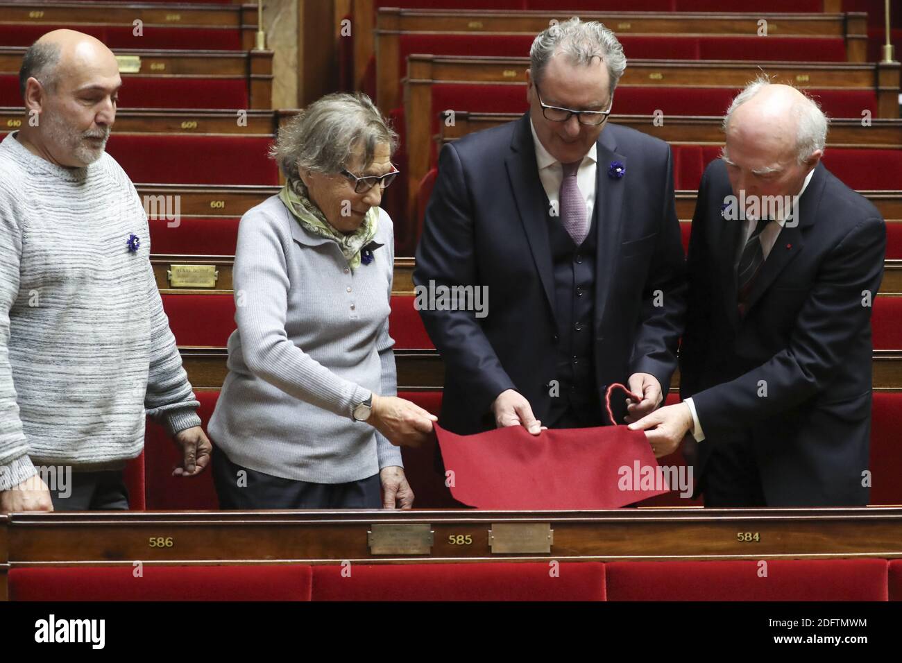 National Assembly President Richard Ferrand installing commemorative ...