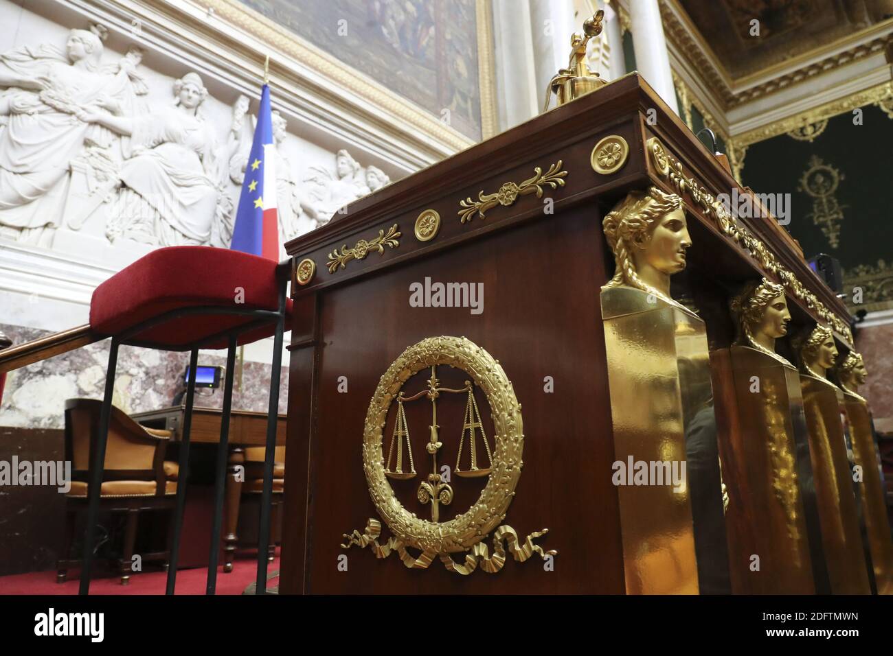 National Assembly President Richard Ferrand installing commemorative ...