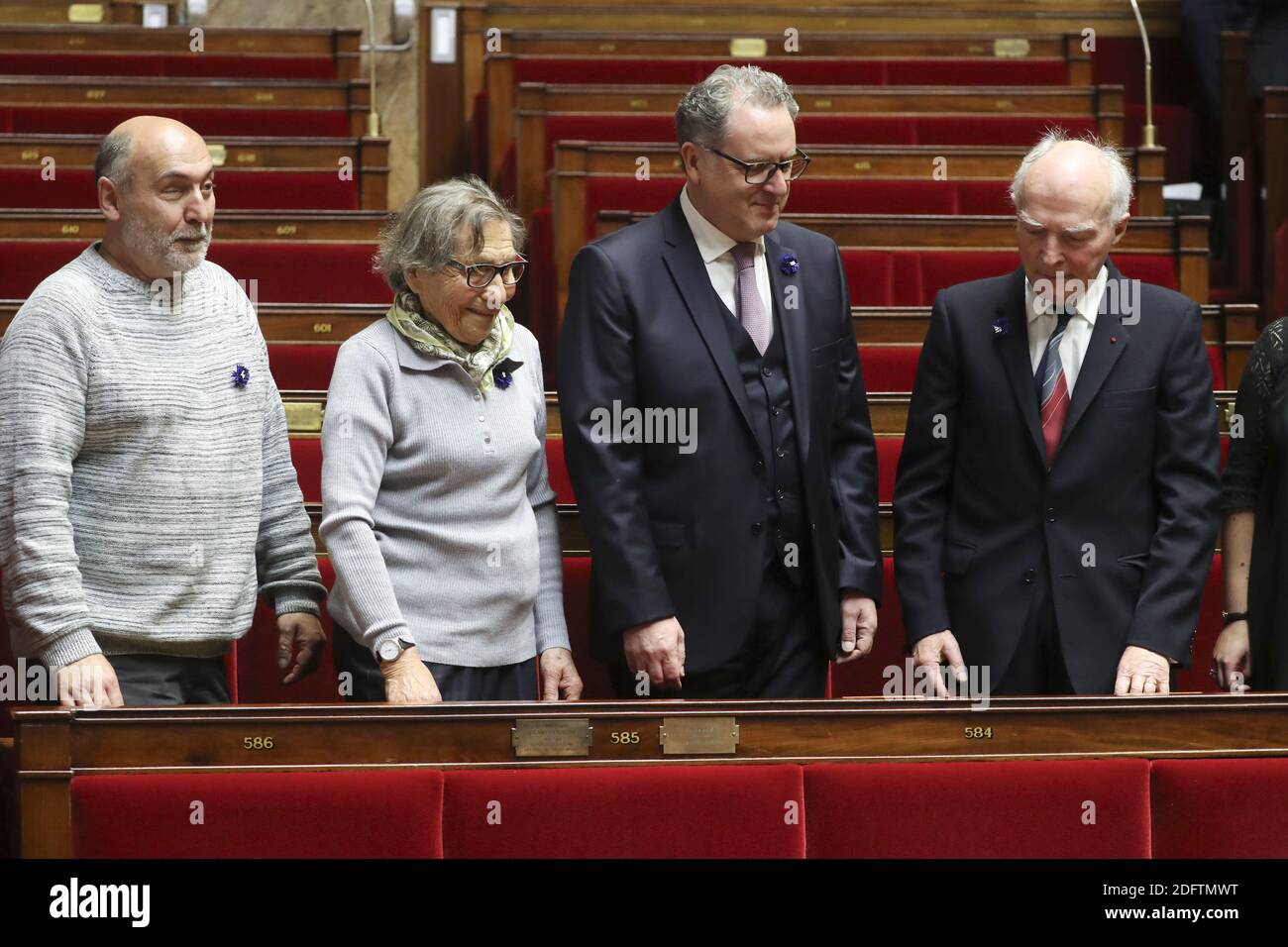 National Assembly President Richard Ferrand installing commemorative ...