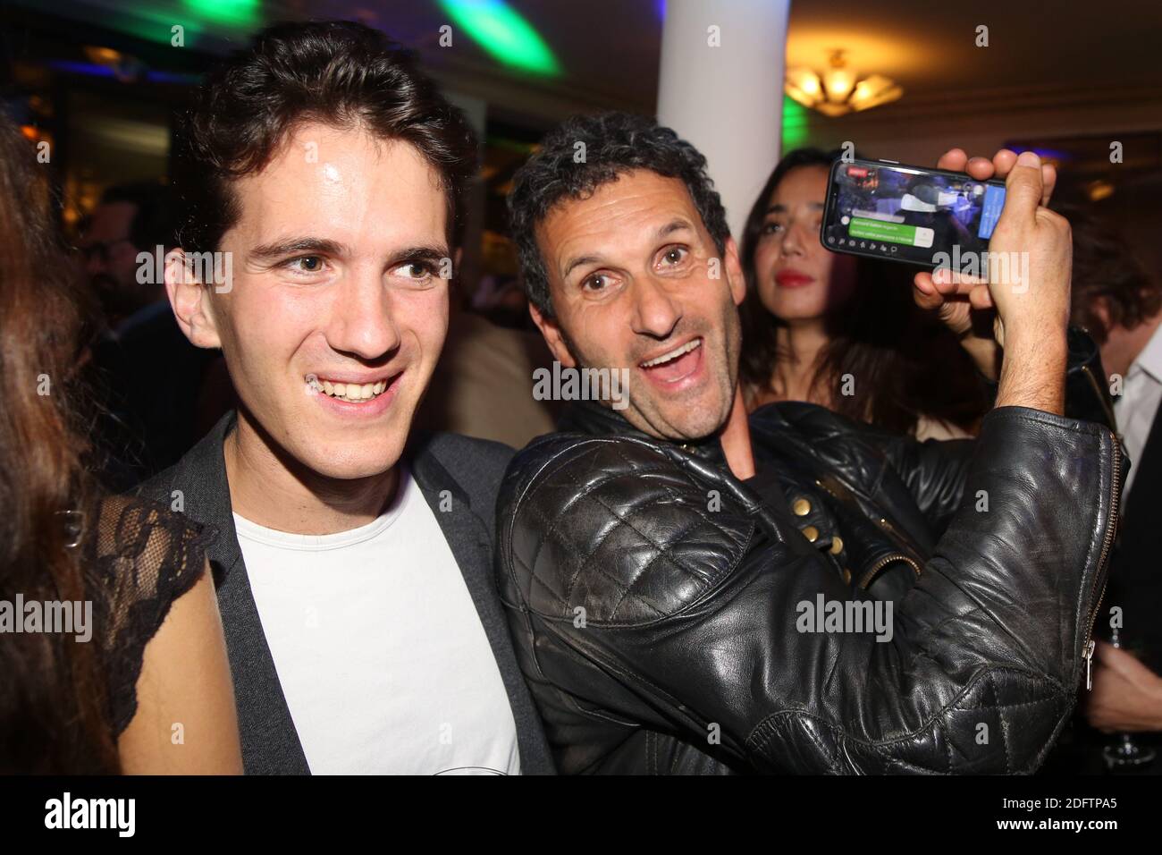 James Hansen and his father Jean-Claude Elfassi attending the Prix De ...