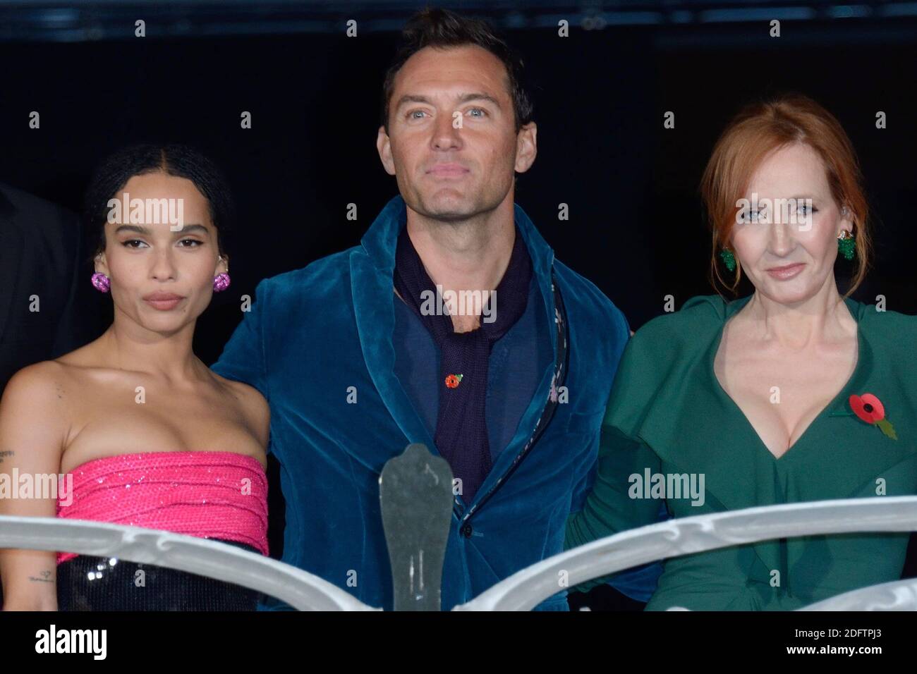 Zoe Kravitz, Jude Law and J.K Rowling attending the Fantastic Beasts ...
