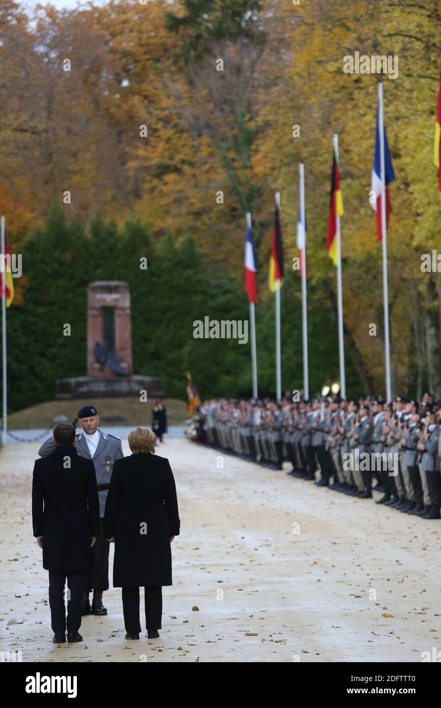French President Emmanuel Macron and German Chancellor Angela Merkel ...