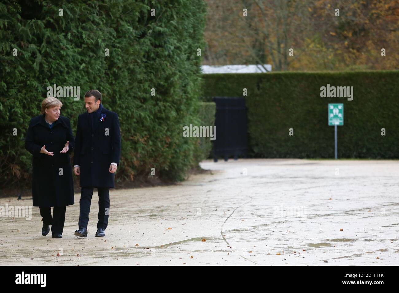 French President Emmanuel Macron and German Chancellor Angela Merkel ...