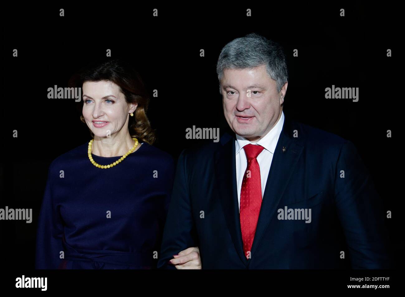 Ukrainian President Petro Poroshenko and his wife Maryna Poroshenko ...