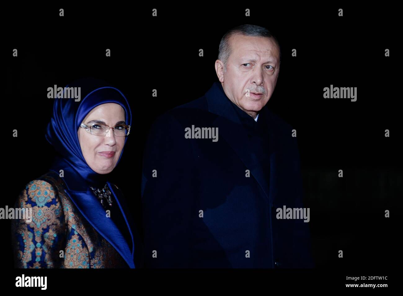 The President of Turkey, Recep Tayyip Erdogan and his wife Emine ...
