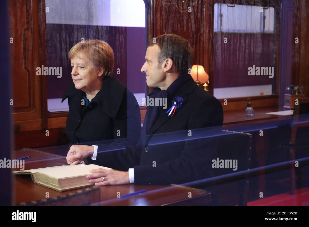 French President Emmanuel Macron and German Chancellor Angela Merkel ...