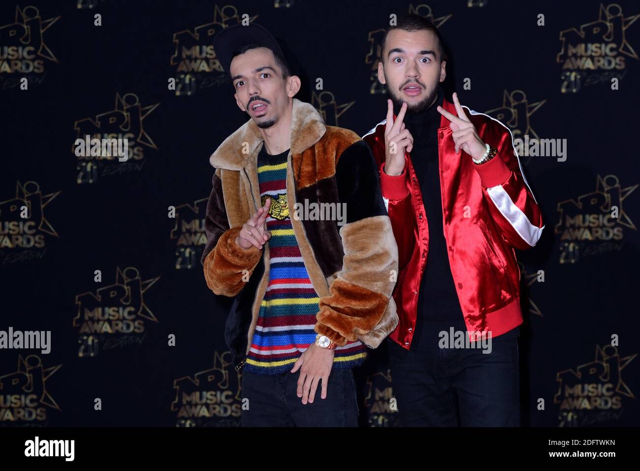 Bigflo and Oli attending the 20th NRJ Music Awards at the Palais des ...