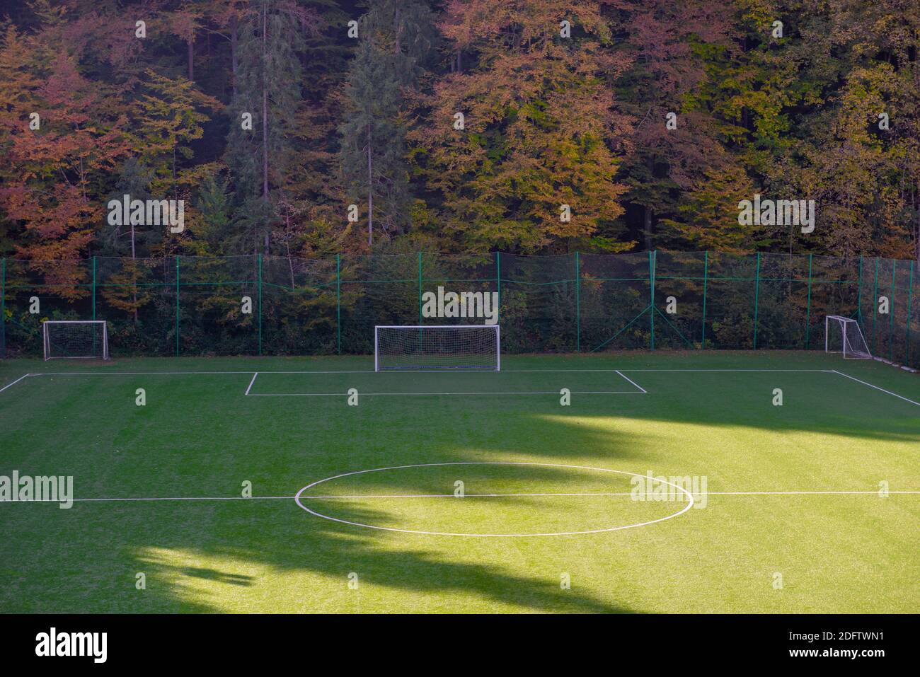 football field with synthetic grass Stock Photo - Alamy