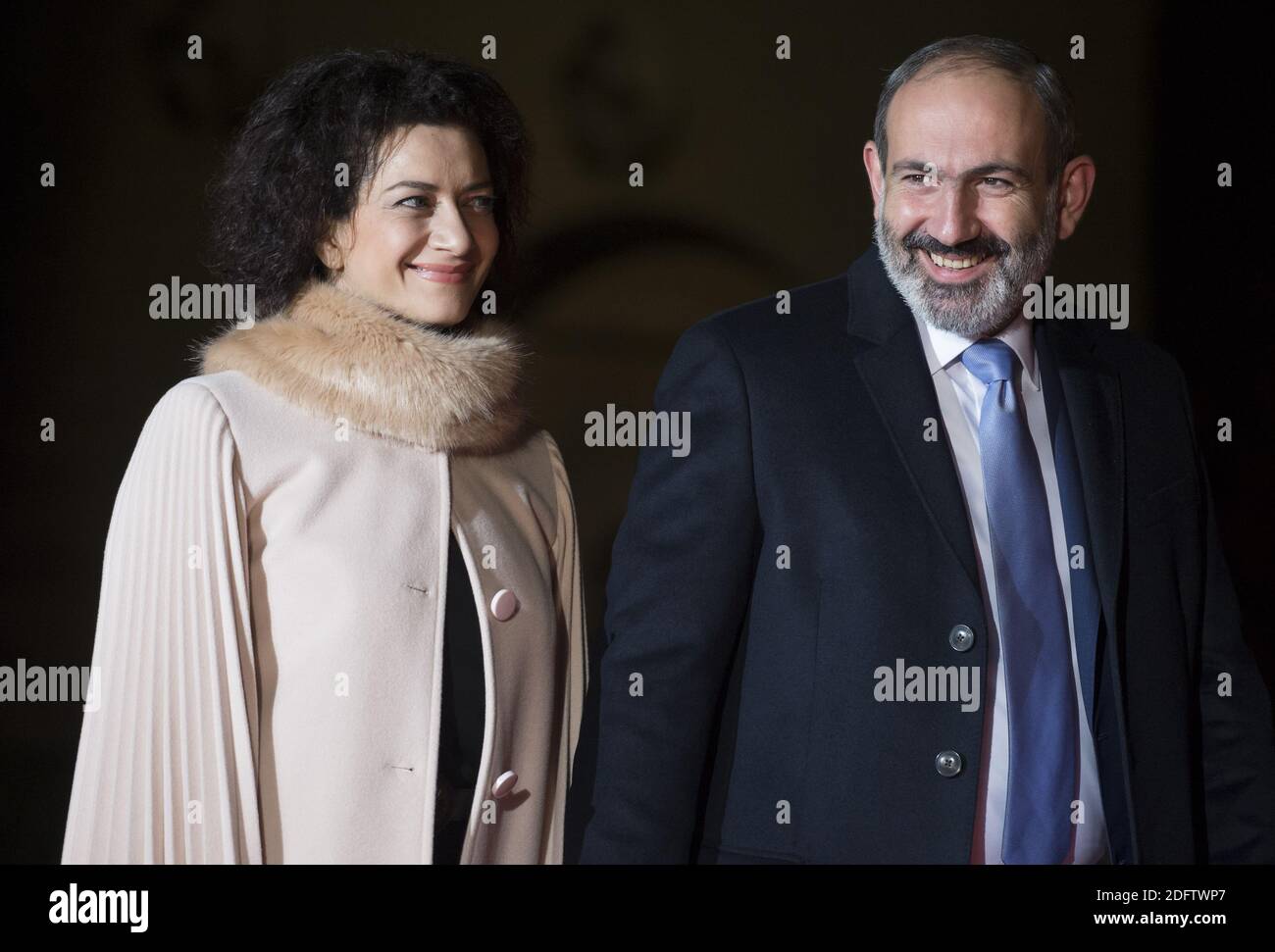 Armenian Prime Minister Nikol Pashinian and his wife arriving for a ...
