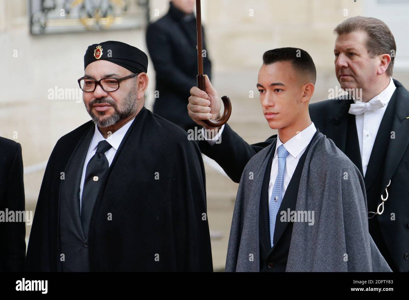 Moroccan King Mohammed VI and Morocco's Prince Moulay Hassan is ...
